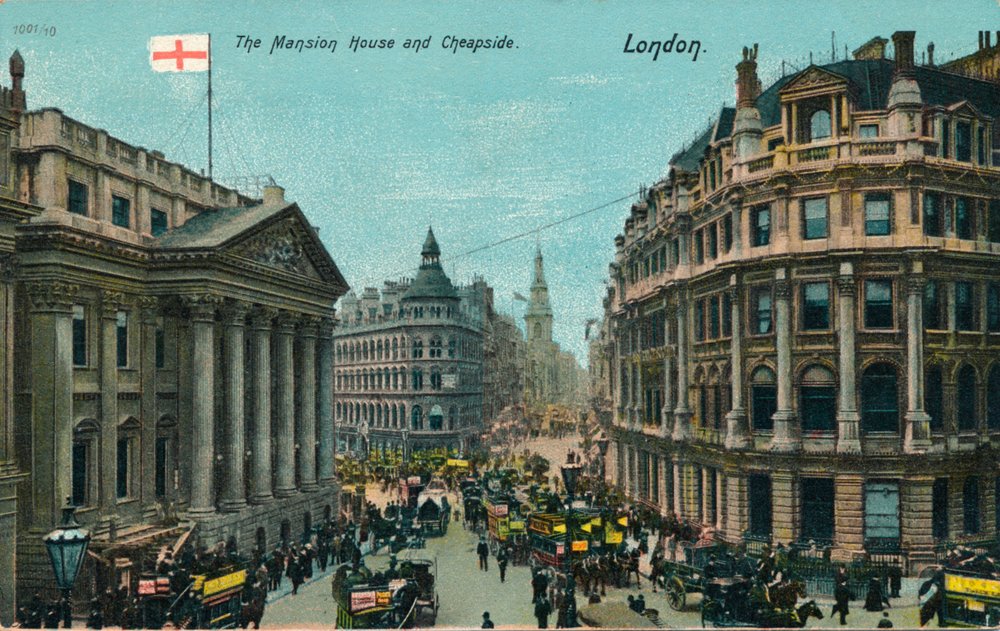 Das Mansion House und Cheapside, London, um 1910