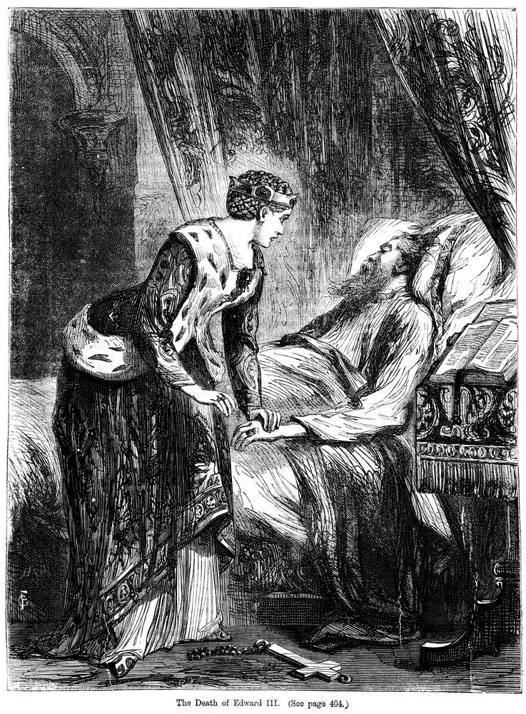 Der Tod von König Edward III 1312-1377 von Unbekannt