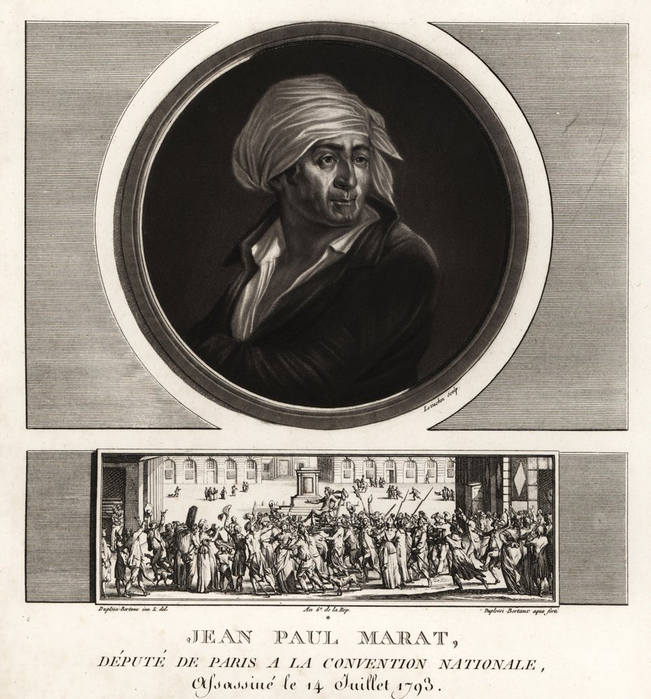 Jean Paul Marat, Abgeordneter von Paris im Nationalkonvent, 1793 ermordet