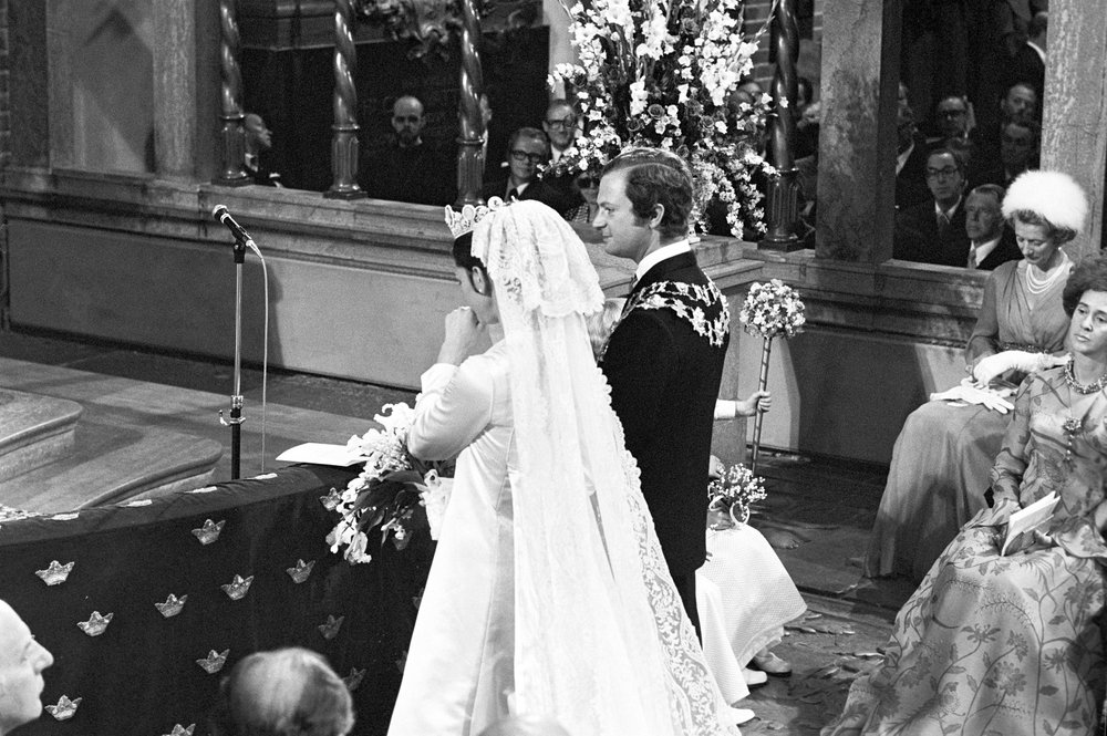 Königin Silvia und König Carl XVI. Gustaf während der ...