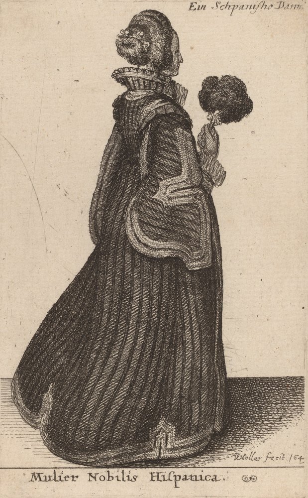 Mulier Nobilis Hispanica von Wenceslaus Hollar: Kunstdruck