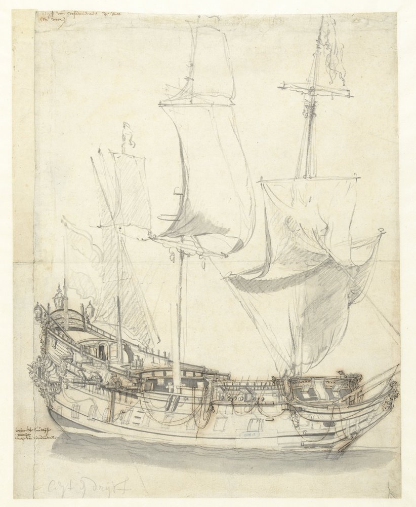 Schiff die Princesse Royale von Vizeadmiral Witte de With