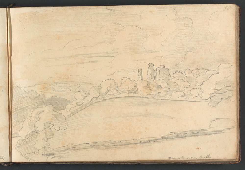 Berry Pomeroy Castle von William Brockedon: Kunstdruck