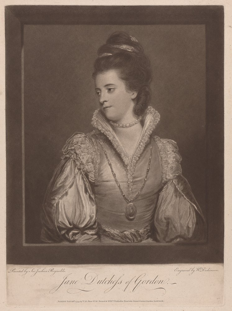 Jane Herzogin von Gordon von William Dickinson: Kunstdruck