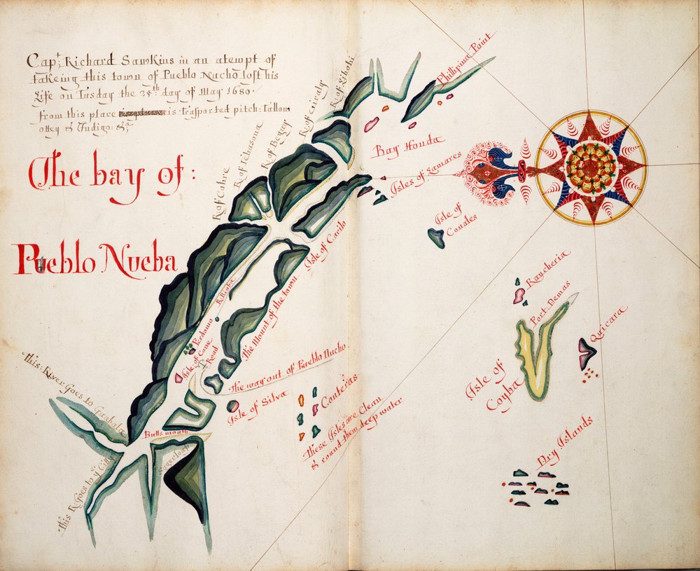 Die Bucht von Pueblo Nueba von William Hack: Kunstdruck