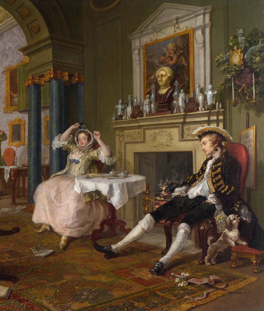 Heirat à la Mode: II- Das Tête-à-Tête, ca. 1743 (Detail)