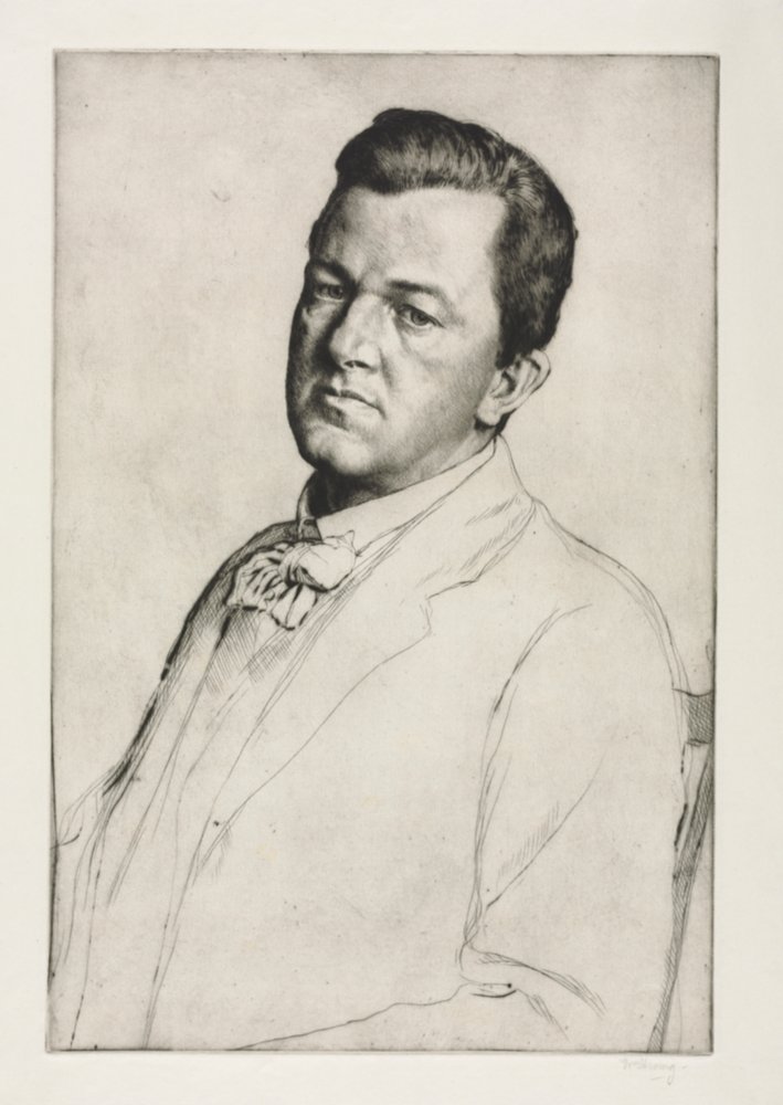Sir Charles Holroyd, 1909 von William Strang: Kunstdruck
