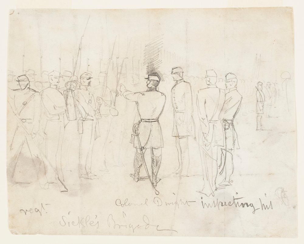 Col. Dwight inspiziert sein Regiment von Winslow Homer