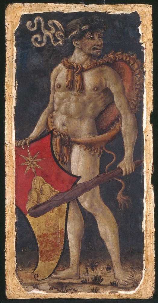 Wilder Mann mit Wappen der Familie Chigi von anonymous