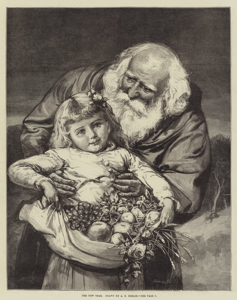 Das neue Jahr von Alfred Edward Emslie: Kunstdruck kaufen