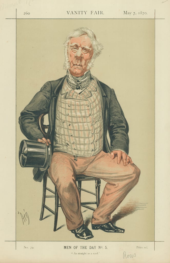 Admiral Rous, So gerade wie ein Schilf, 7. Mai 1870, Vanity Fair Cartoon