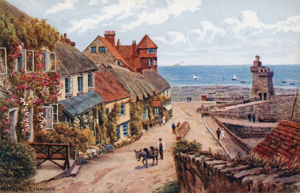Mars Hill, Lynmouth von Alfred Robert Quinton: Kunstdruck