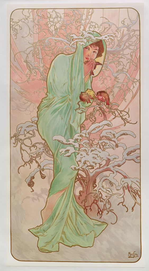 Die Jahreszeiten: Winter, 1896 von Alphonse Mucha