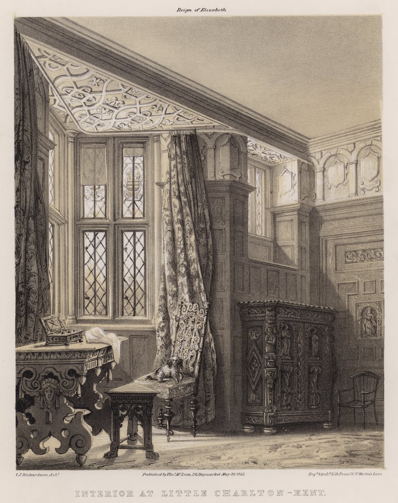 Innenraum in Little Charlton, Kent (Farblitho)