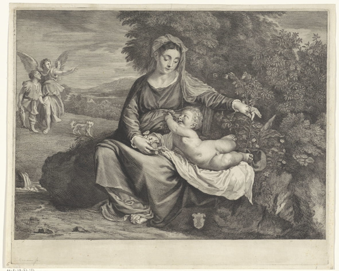 Maria mit Kind und Tobias und der Engel