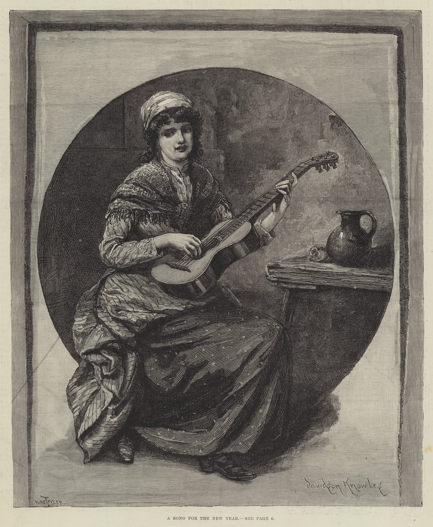 Ein Lied für das neue Jahr von Davidson Knowles: Kunstdruck