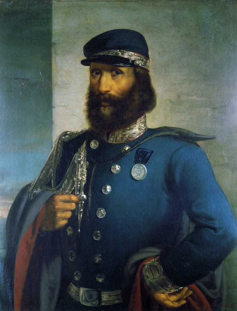 Giuseppe Garibaldi als General der sardischen Armee