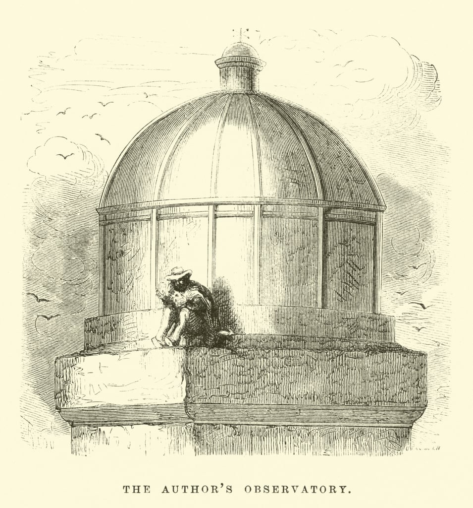 Das Observatorium des Autors von Edouard Riou: Kunstdruck