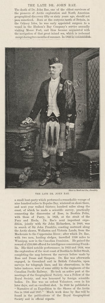 Der verstorbene Dr. John Rae von English Photographer