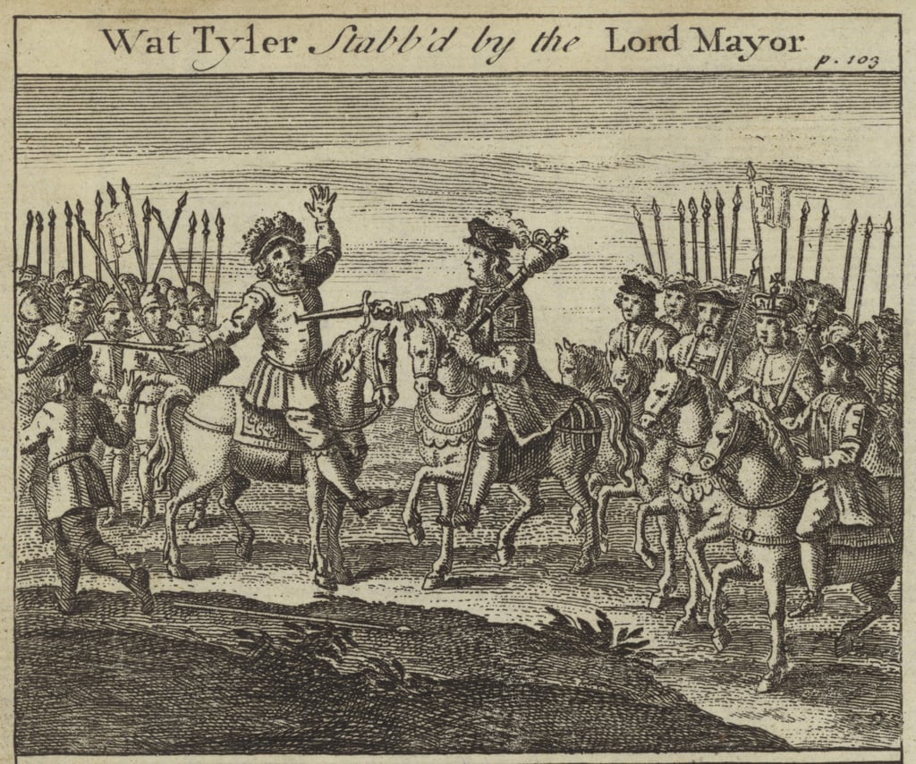 Wat Tyler erstochen von William Walworth, Oberbürgermeister von London ...