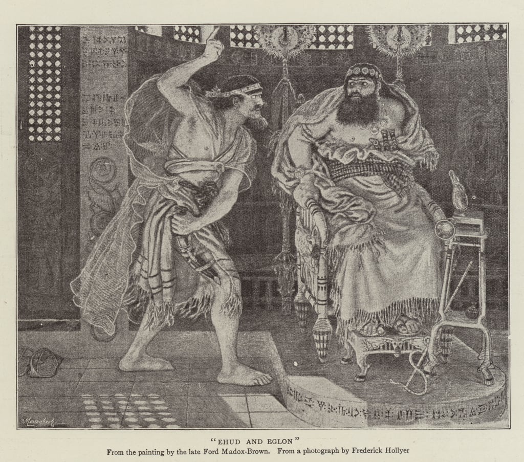 Ehud und Eglon von Ford Madox Brown: Kunstdruck kaufen