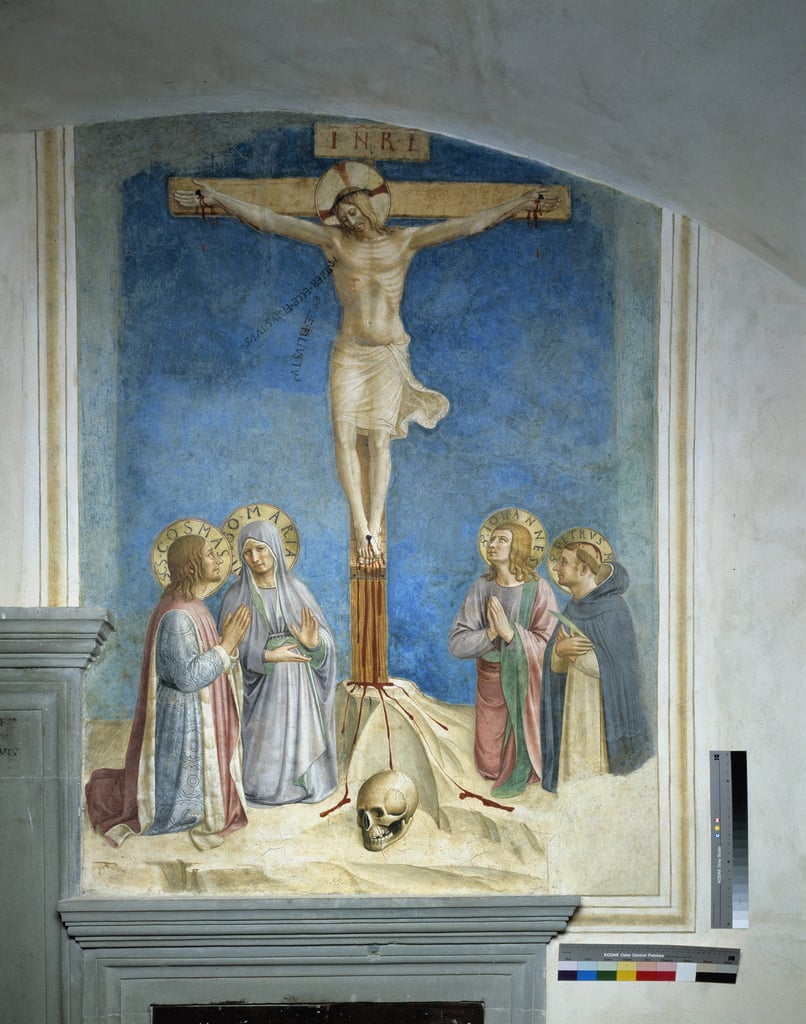 Kreuzigung mit der Jungfrau Maria und dem Heiligen Cosme