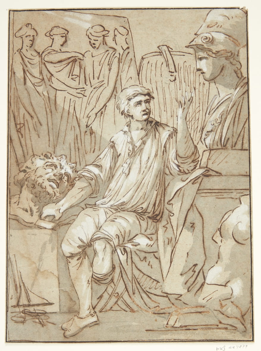 Ein Bildhauer in seiner Werkstatt von Francois Perrier