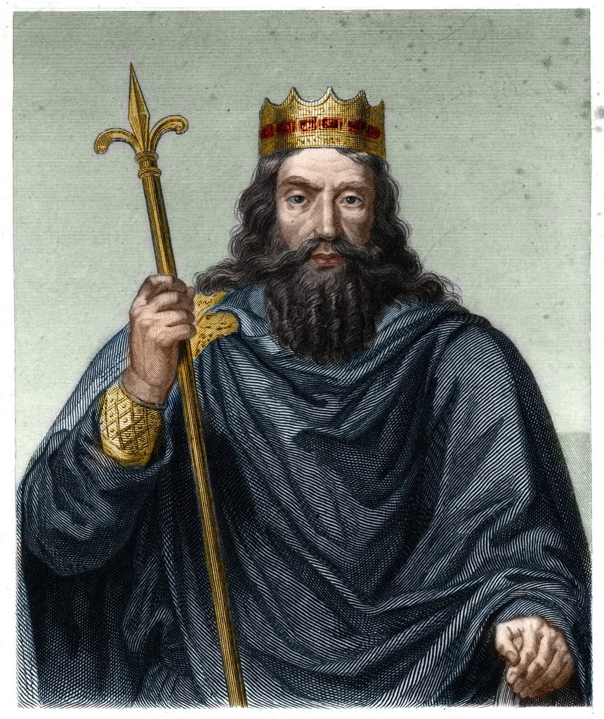 Porträt von Chlodwig I. (v. 466 - 511), König der Franken - in ...