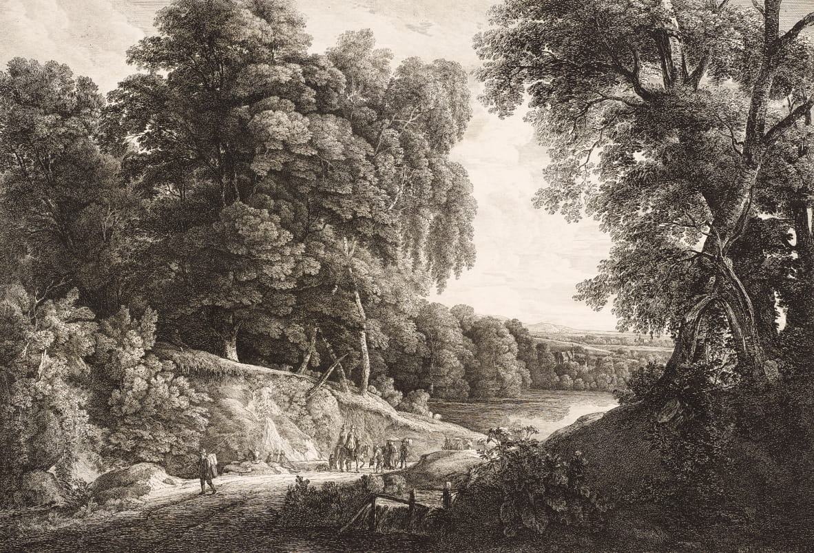 Waldlandschaft von Friedrich Loos: hochwertiger Kunstdruck