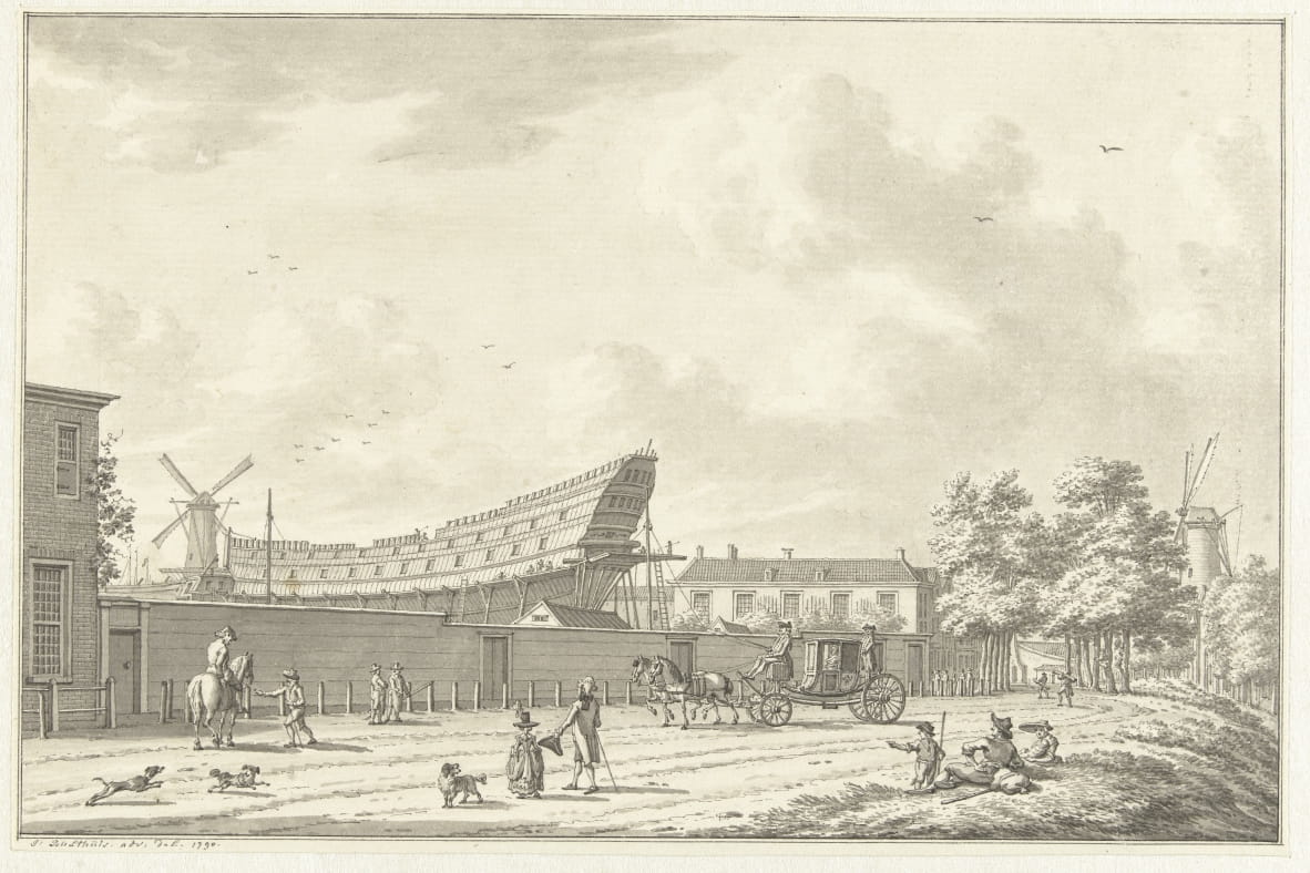 Die Schiffswerft in Rotterdam von Jan Bulthuis: Kunstdruck