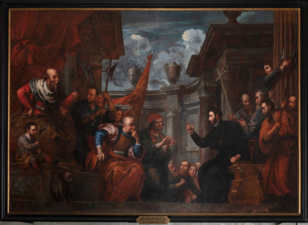 Der heilige Franz Xaver im Streit mit dem Kaiser von Japan