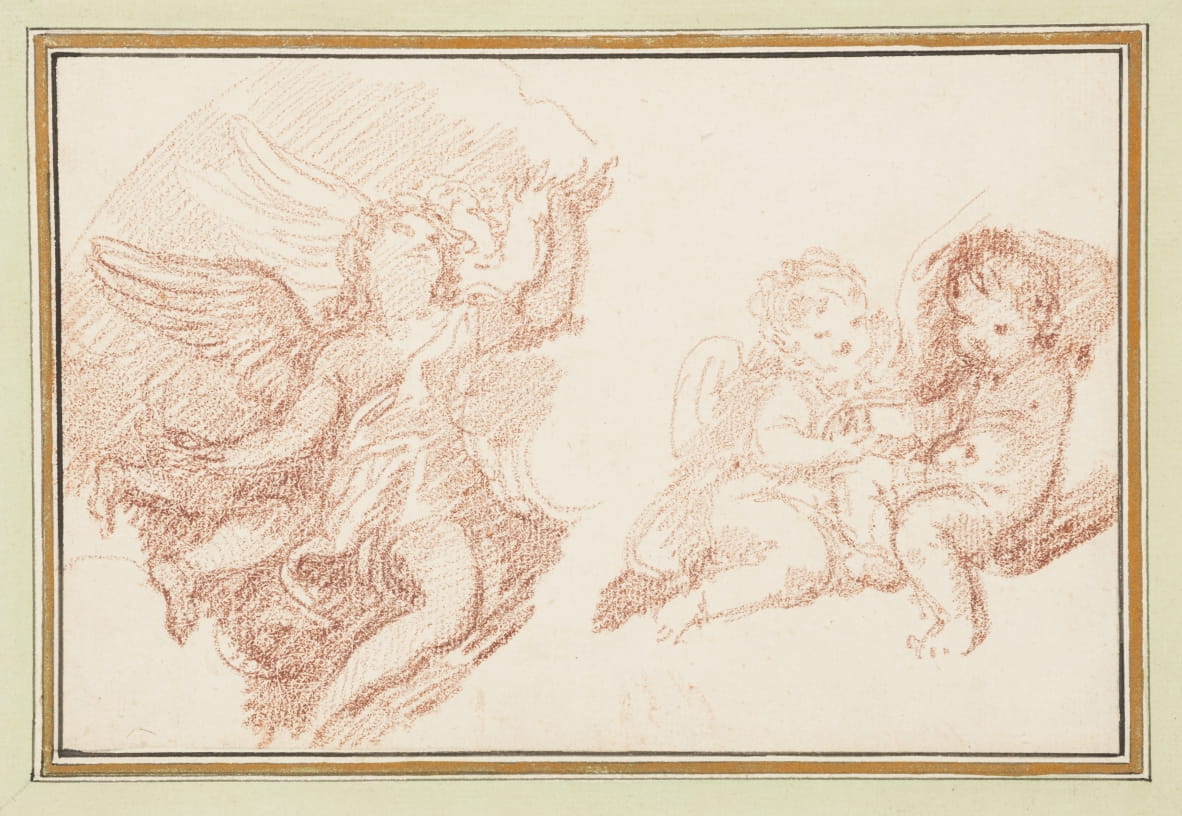 Drei Putten von Jean Robert Ango: hochwertiger Kunstdruck