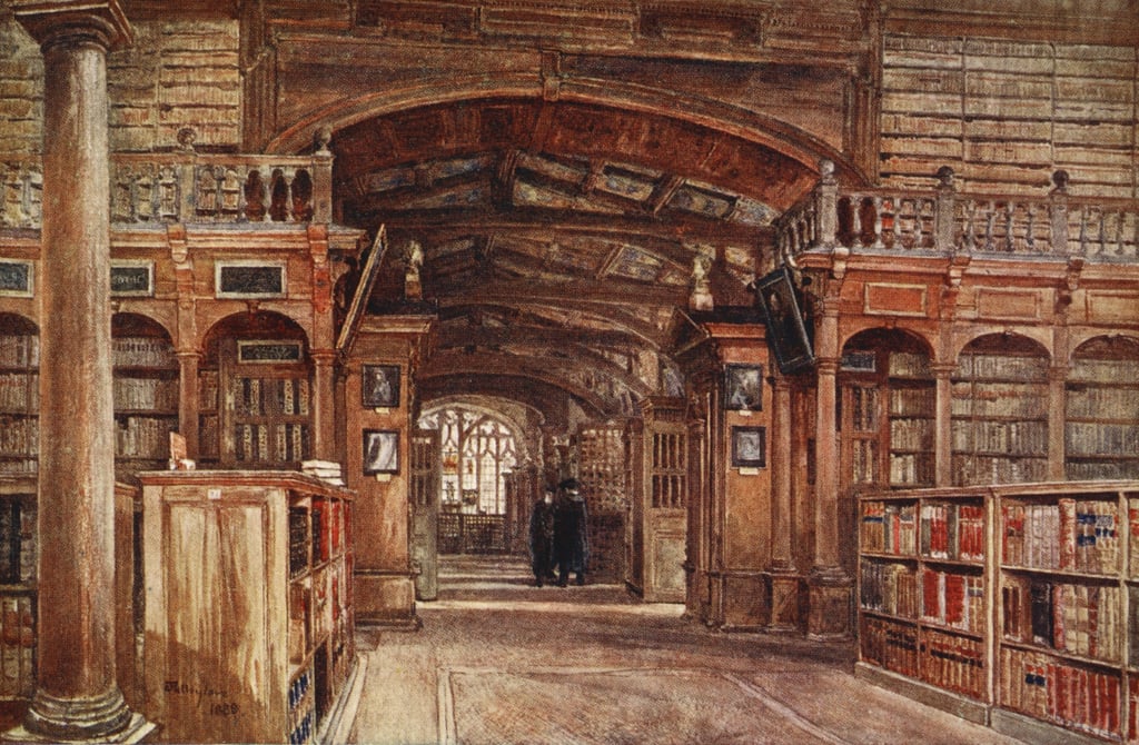 Interior of the Bodleian Library, 1903 (#219487)