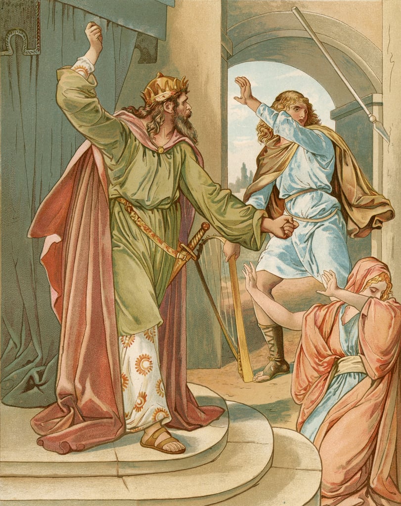 Saul und David von John Lawson: hochwertiger Kunstdruck