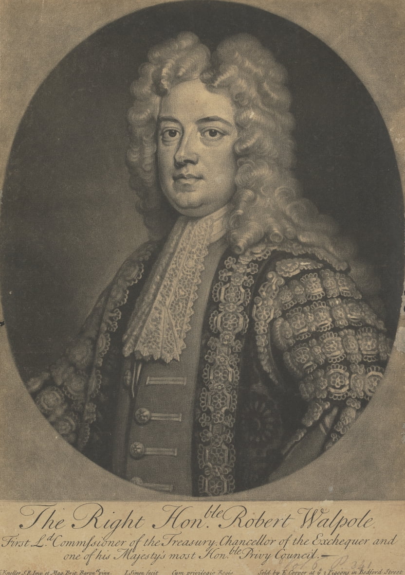 Sir Robert Walpole von John Simon: hochwertiger Kunstdruck
