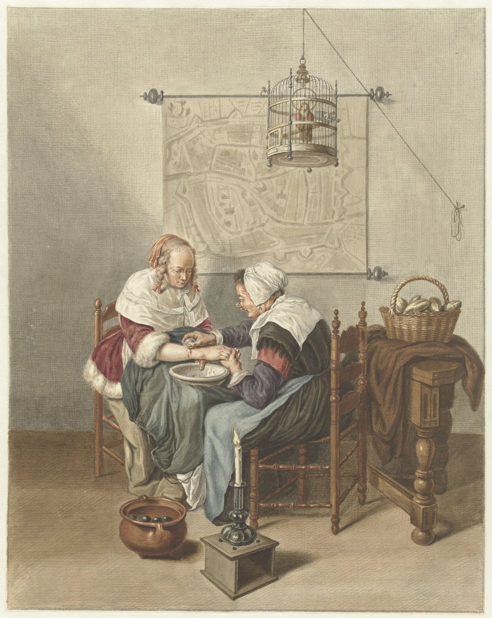 Der Aderlass von Abraham Delfos: hochwertiger Kunstdruck
