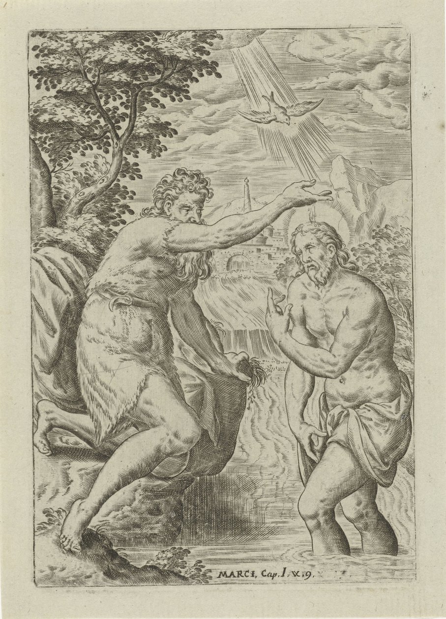 Taufe Christi von Abraham de Bruyn: hochwertiger Kunstdruck