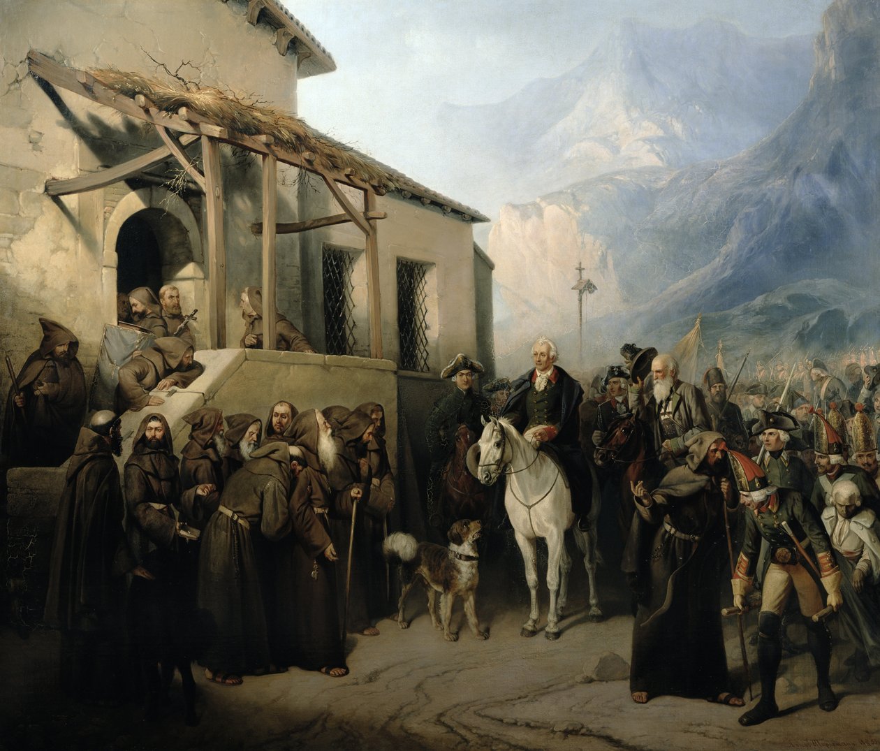 Feldmarschall Alexander Suworow auf dem Gipfel des St. Gotthard, 13 ...