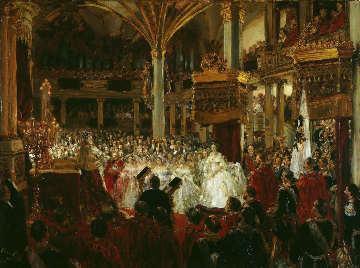 Die Krönung von Wilhelm I. zum König von Preußen im Schloss Königsberg ...