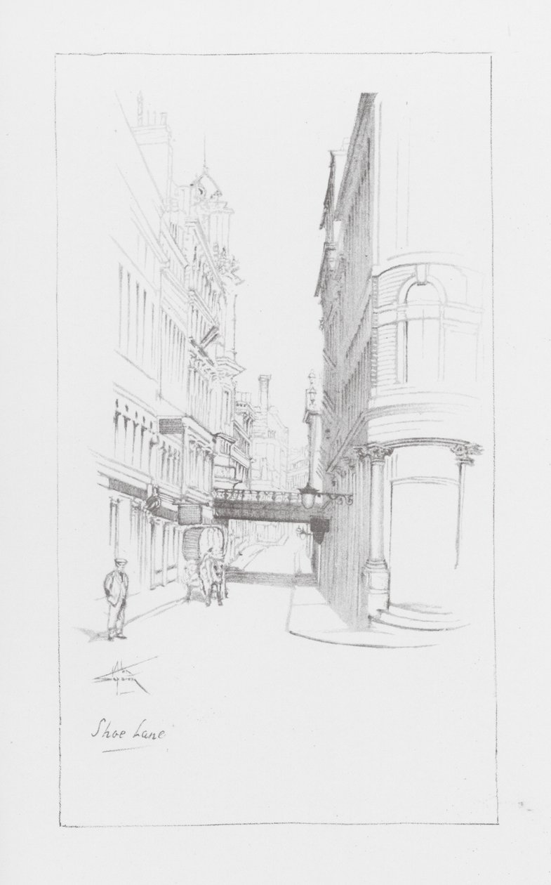 Londoner Gassen: Shoe Lane von Alan Stapleton: Kunstdruck