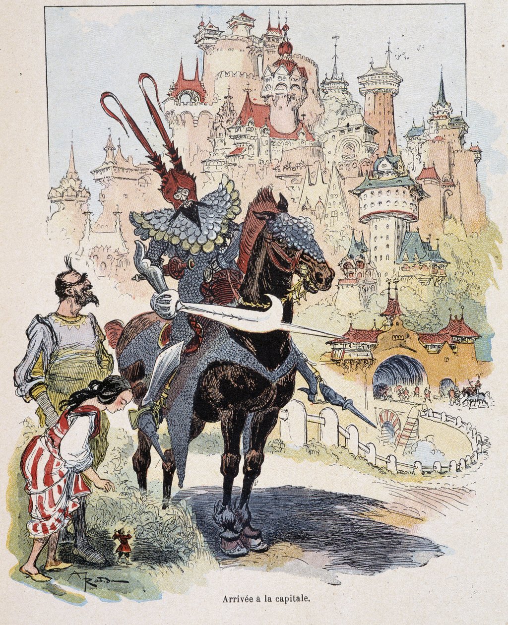 Ankunft in der Hauptstadt - in „Gullivers Reisen“ von Swift, ill. von ...