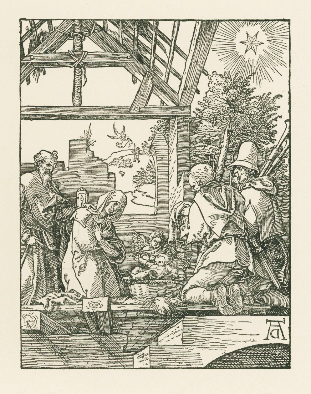Die Geburt Christi von Albrecht Dürer or Duerer: Kunstdruck