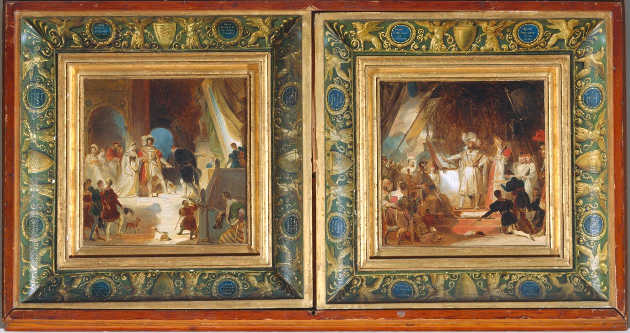 Franz I. und sein Hof empfangen vom Primatice die Werke Italiens