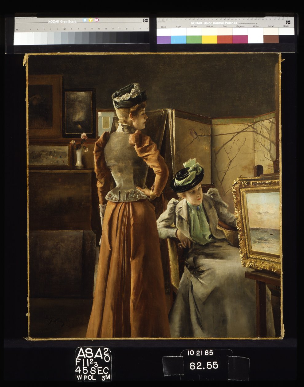 Besuch im Atelier von Alfred Emile Stevens: Kunstdruck