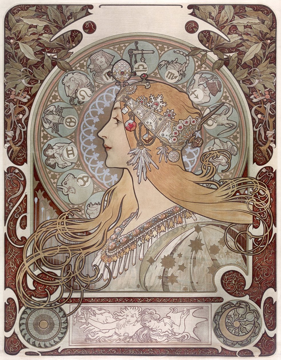 Zodiac von Alphonse Mucha: Hochwertigste Kunstreproduktion