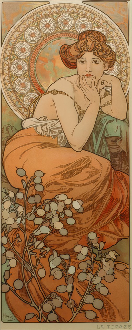 Topas von Alphonse Mucha: Hochwertigste Kunstreproduktion