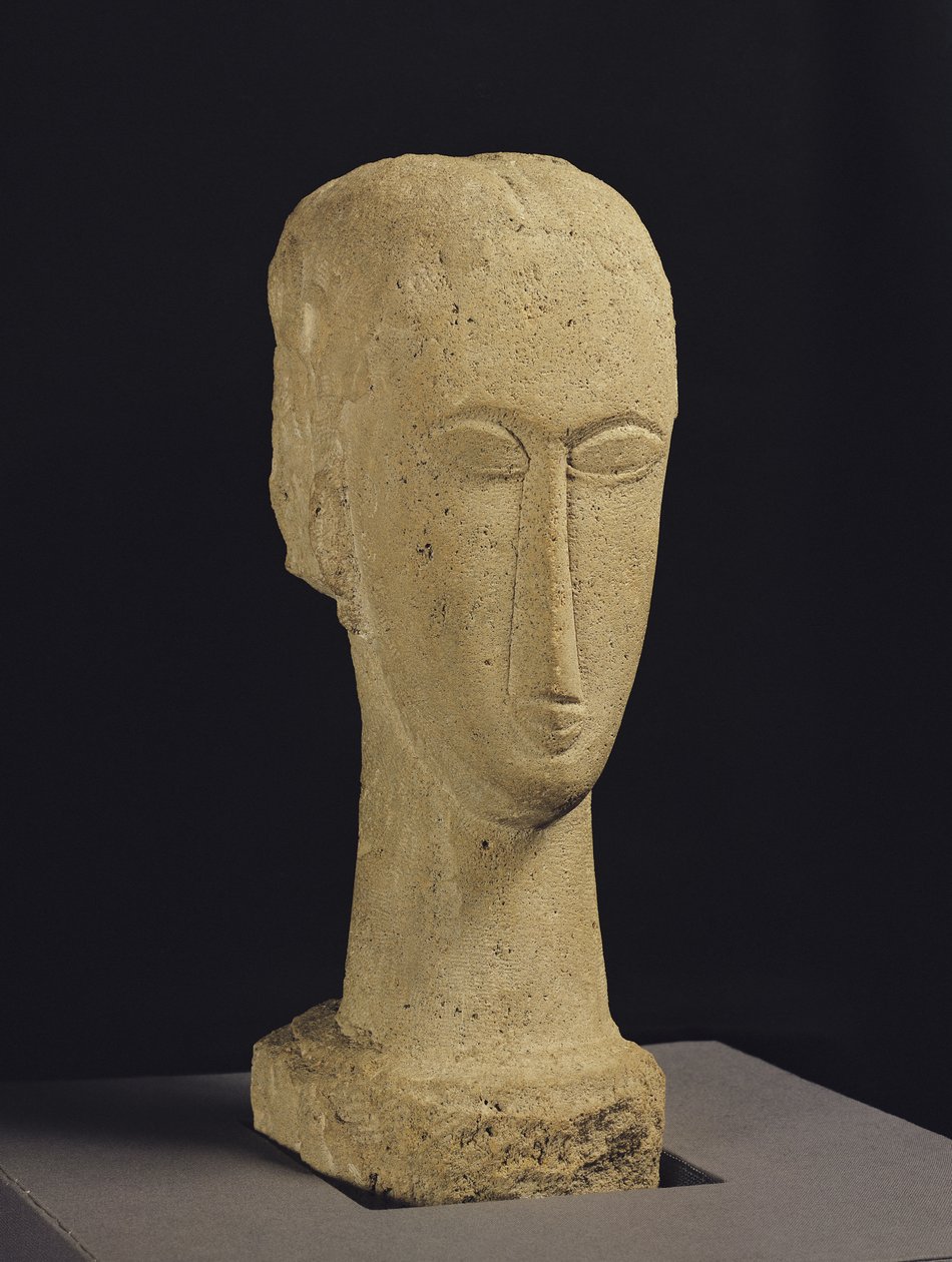Kopf, ca. 1911-12 von Amedeo Modigliani: Kunstdruck kaufen