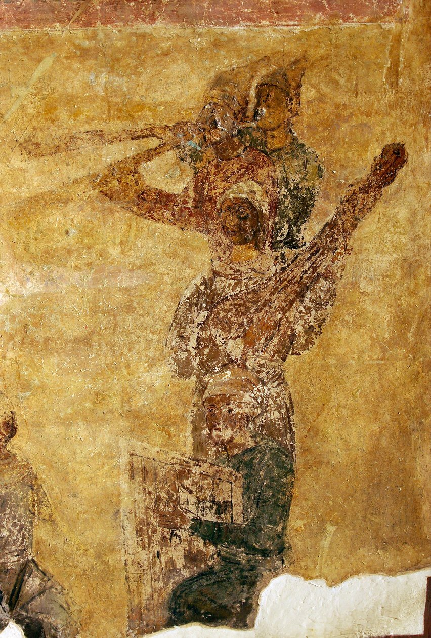 Musiker und Akrobaten (Detail) von Ancient Russian frescos