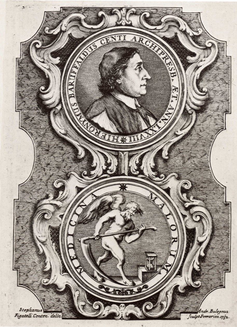 Porträt von Girolamo Baruffaldi von Andrea Bolzoni