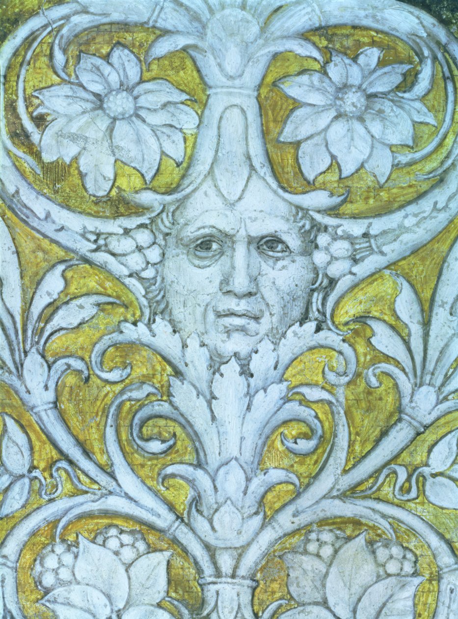 Selbstporträt im dekorativen Fries der Camera degli Sposi oder Camera ...